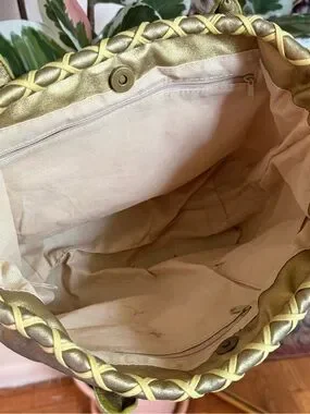 Vintage | Bags | Vintage Gold Floral Embroidered Shoulder Bag | Poshmark